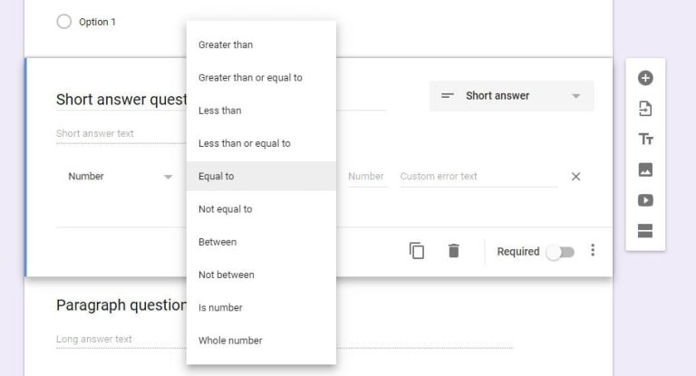 Google Forms Question Types - How to GApps