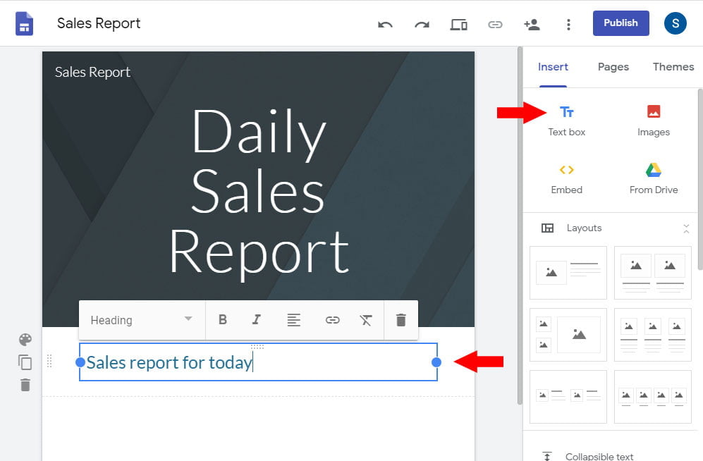 Create A Google Site And Insert Charts From Spreadsheet How To GApps
